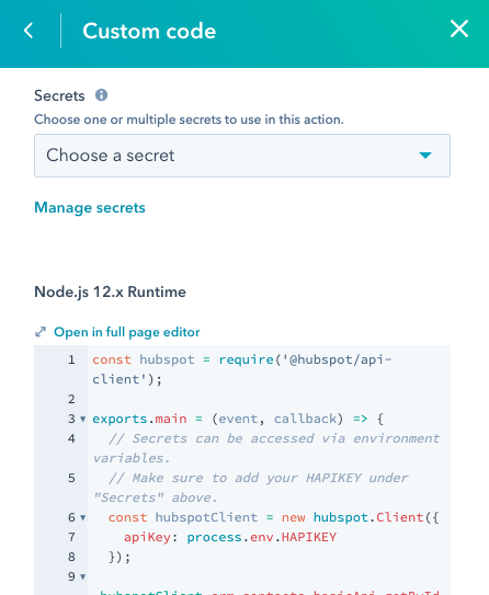Choose your workflow actions